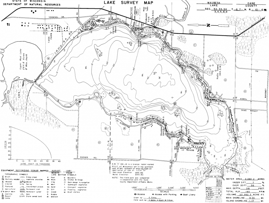 Lake Waubesa Map | Wiscmapper.net